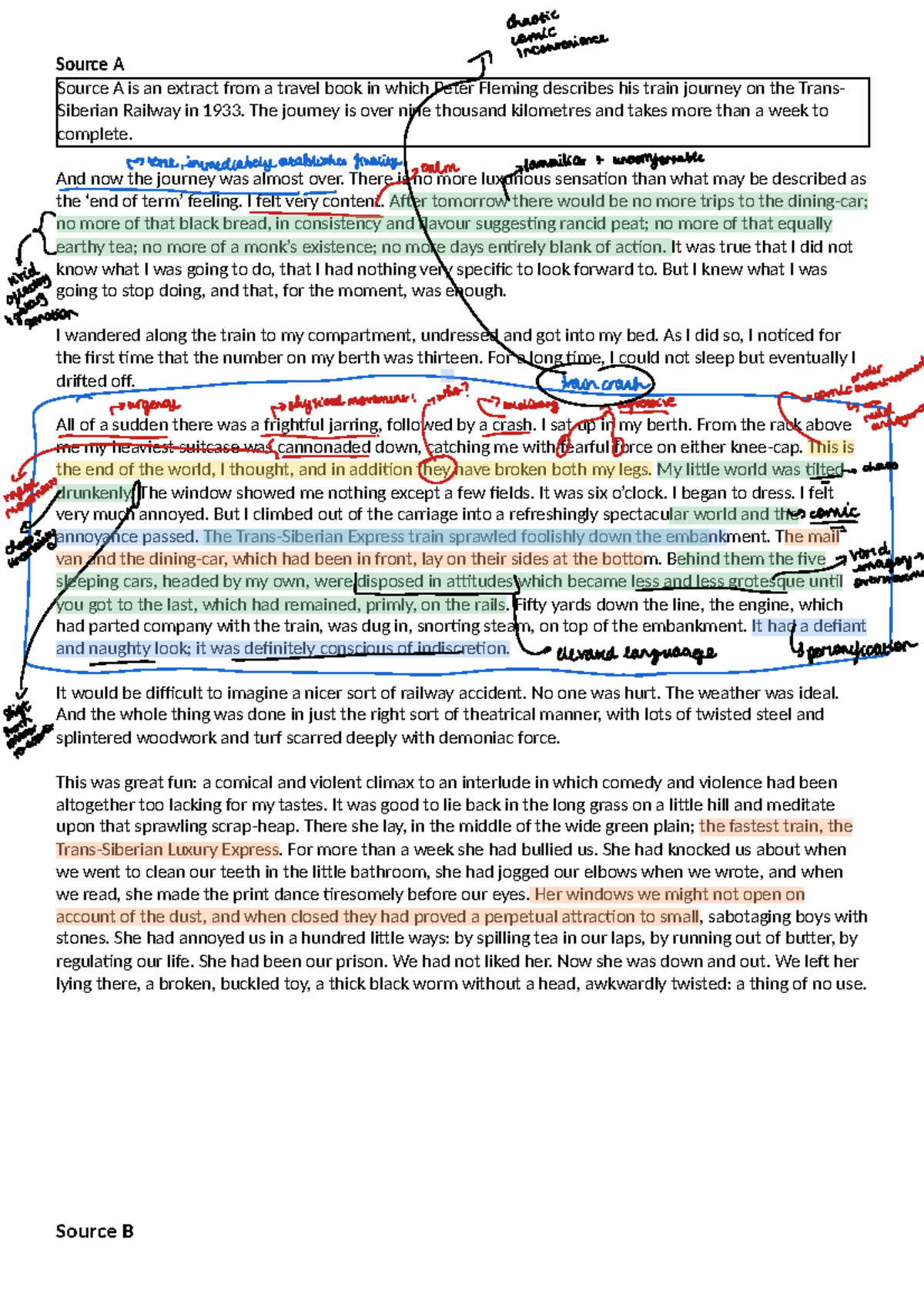 Language Paper 2 AQA 2023 extracts and questions in word - Source A ...