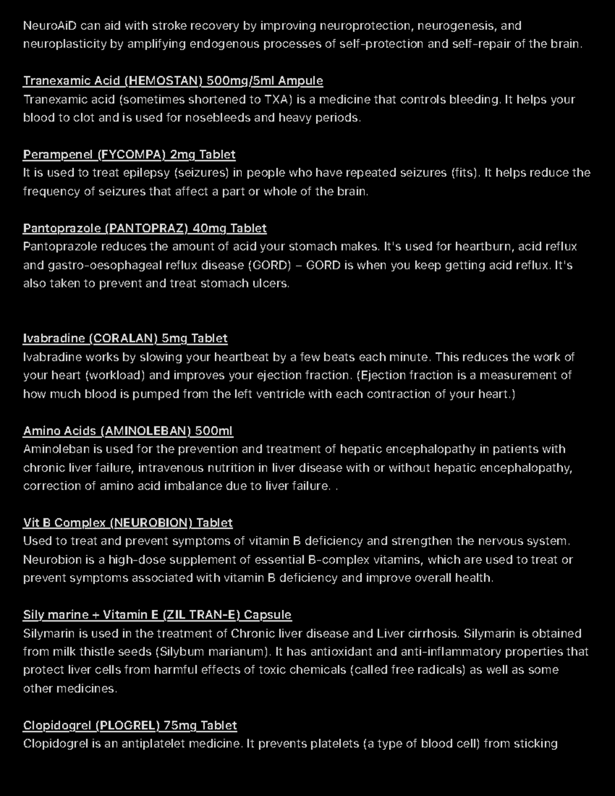 MAMA MEDS 3 - NeuroAiD can aid with stroke recovery by improving ...