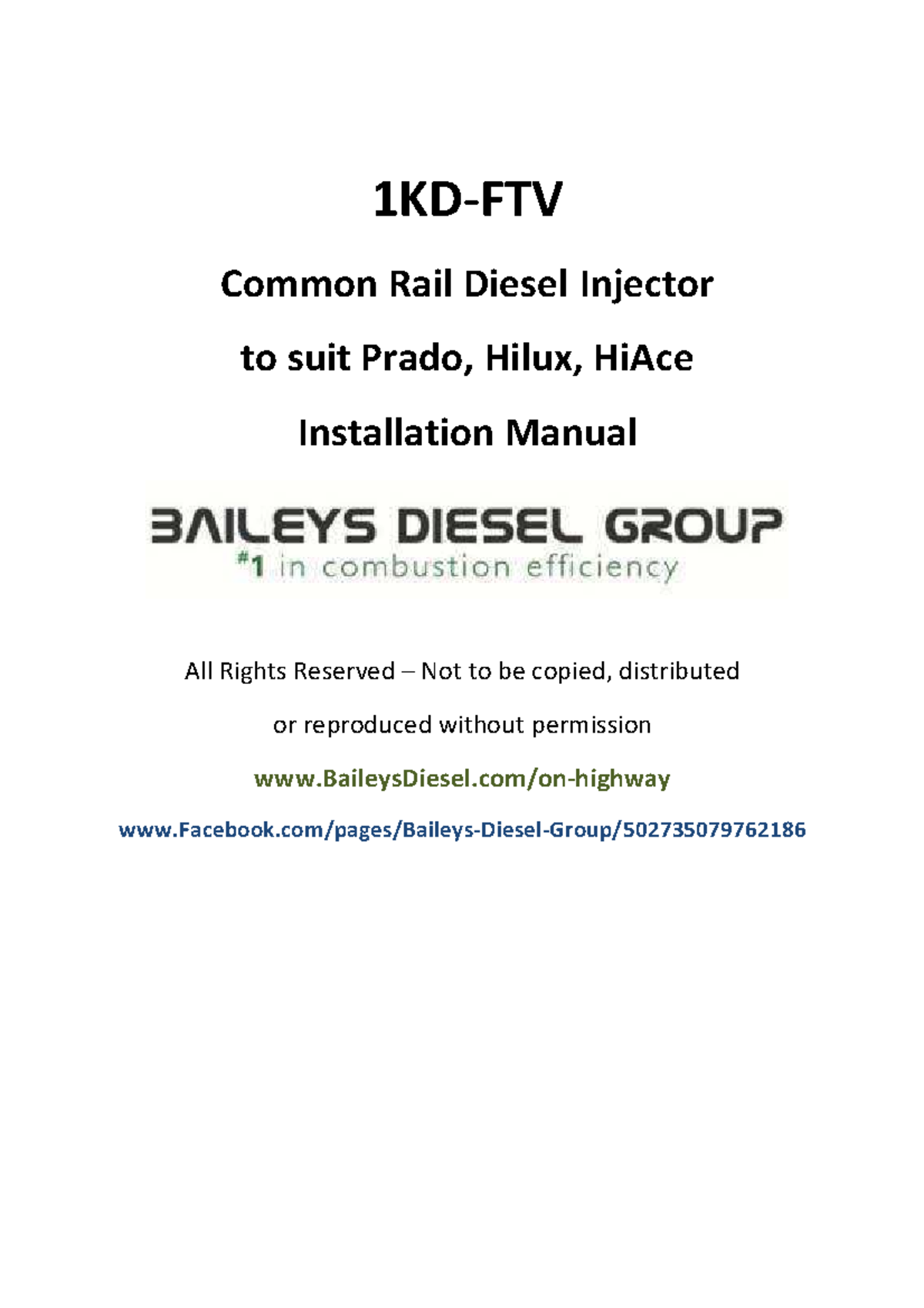 1kd ftv rev 2 - 1KDFTV - 1KD-FTV Common Rail Diesel Injector to suit ...