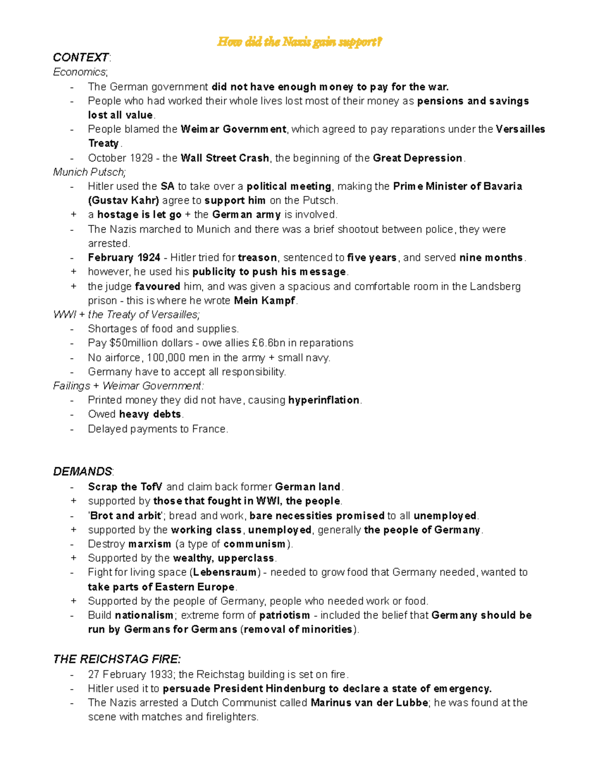 History GCSE, Chapter 1 Life Under Nazi Rule Textbook - How did the ...