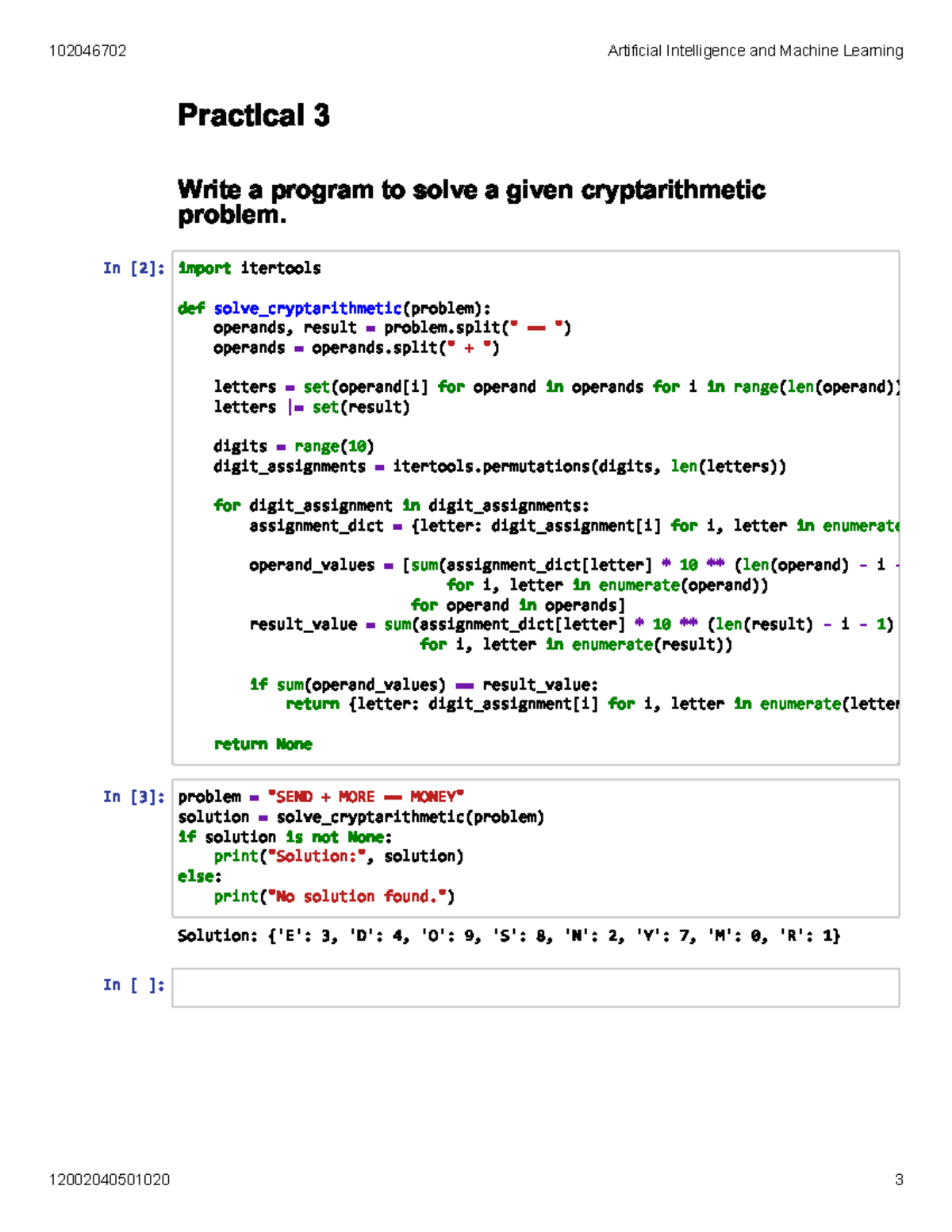 Practicals 3 to 11 - - Studocu