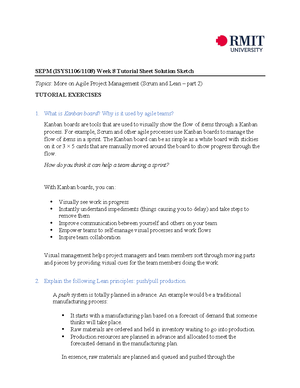 TL4Solution - Tut - SEPM (ISYS1106/1108) Week 4 Tutorial and Laboratory ...