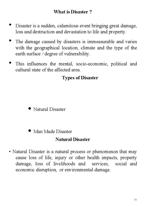 Disaster 4 - Unit-V Management Role in Mitigating Disaster Indian ...