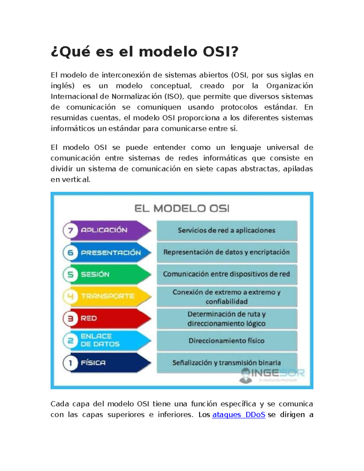 Modelo OSI - Habla sobre las redes - ¿Qué es el modelo OSI? El modelo ...