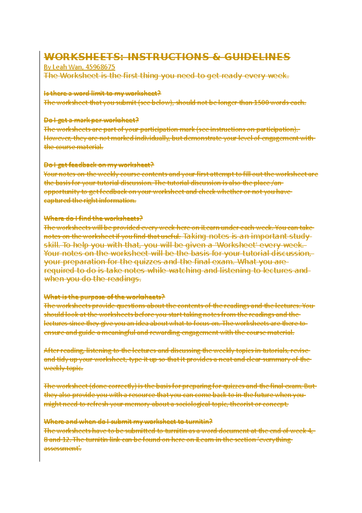 SOCI1000 S1 2021 week 1 worksheet - WORKSHEETS: INSTRUCTIONS ...