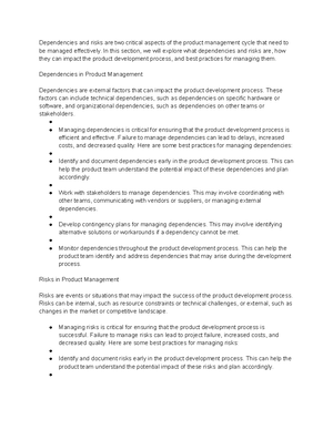 Product management notes 1 - Introduction: Product management is the ...