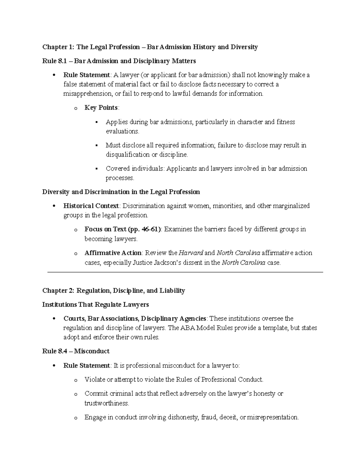 PR Overview - Chapter 1: The Legal Profession – Bar Admission History ...