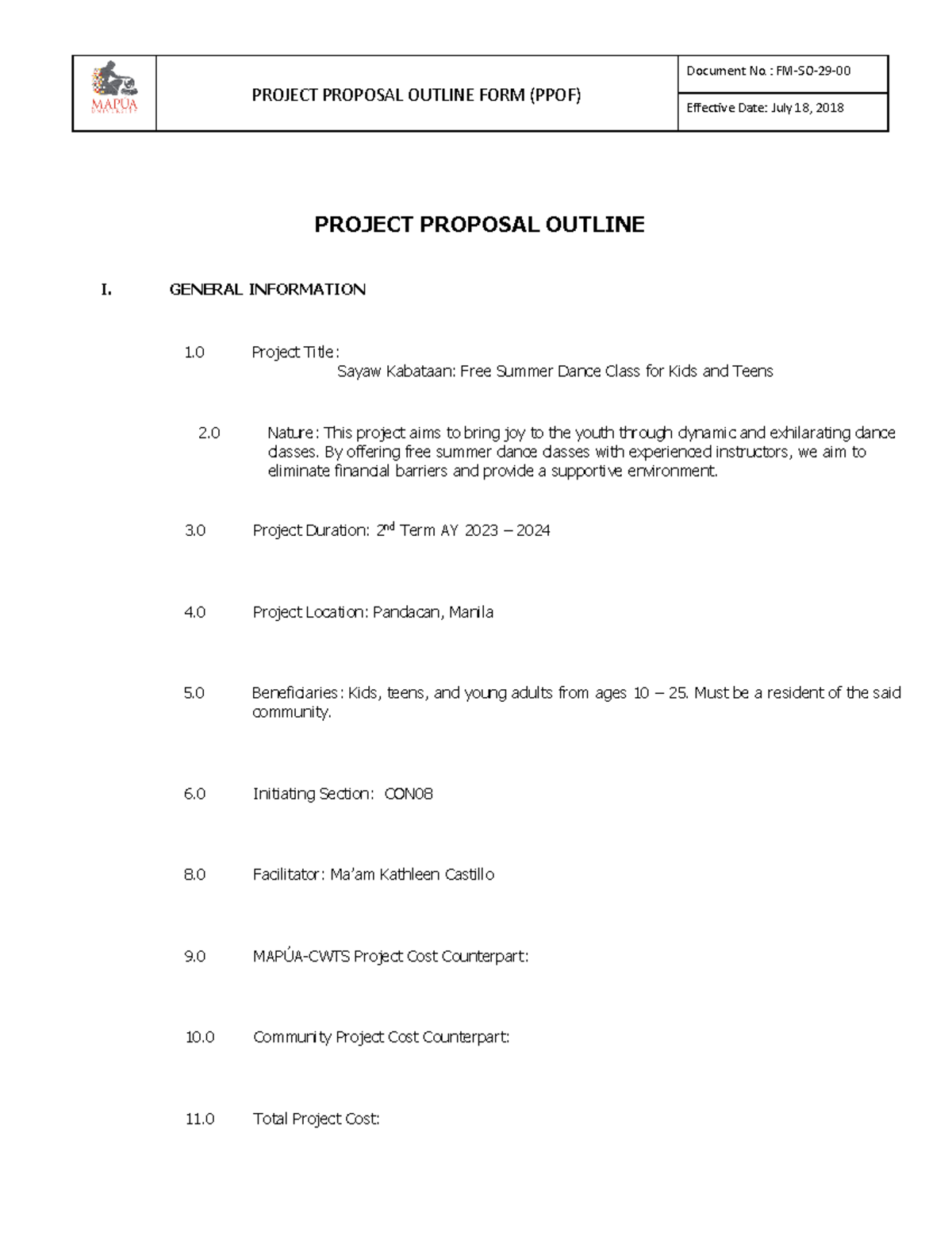 Abulad KS CTWS101 CON08 PP - PROJECT PROPOSAL OUTLINE FORM (PPOF ...