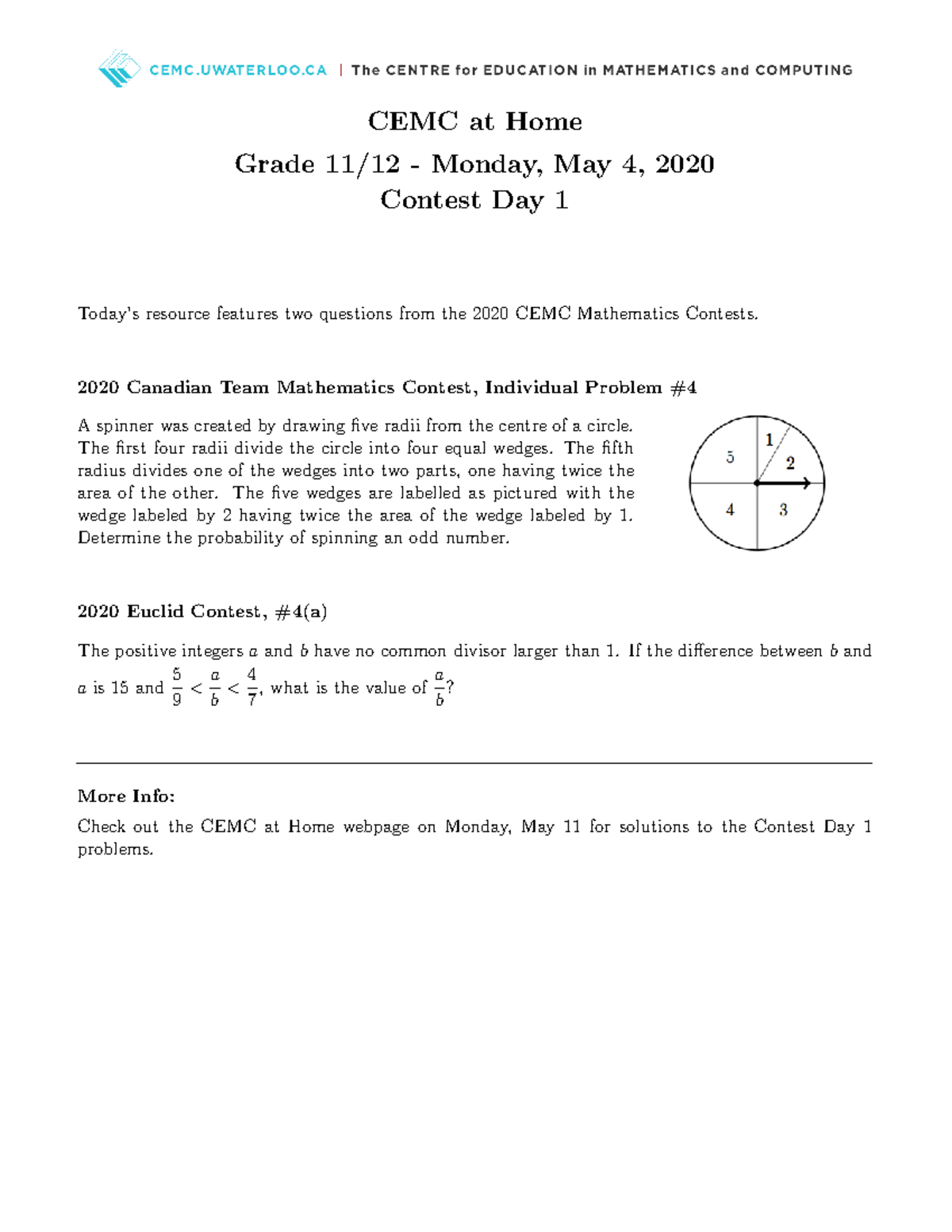 May4-8 Gr1112 Booklet-PS - CEMC at Home Grade 11/12 - Monday, May 4 ...