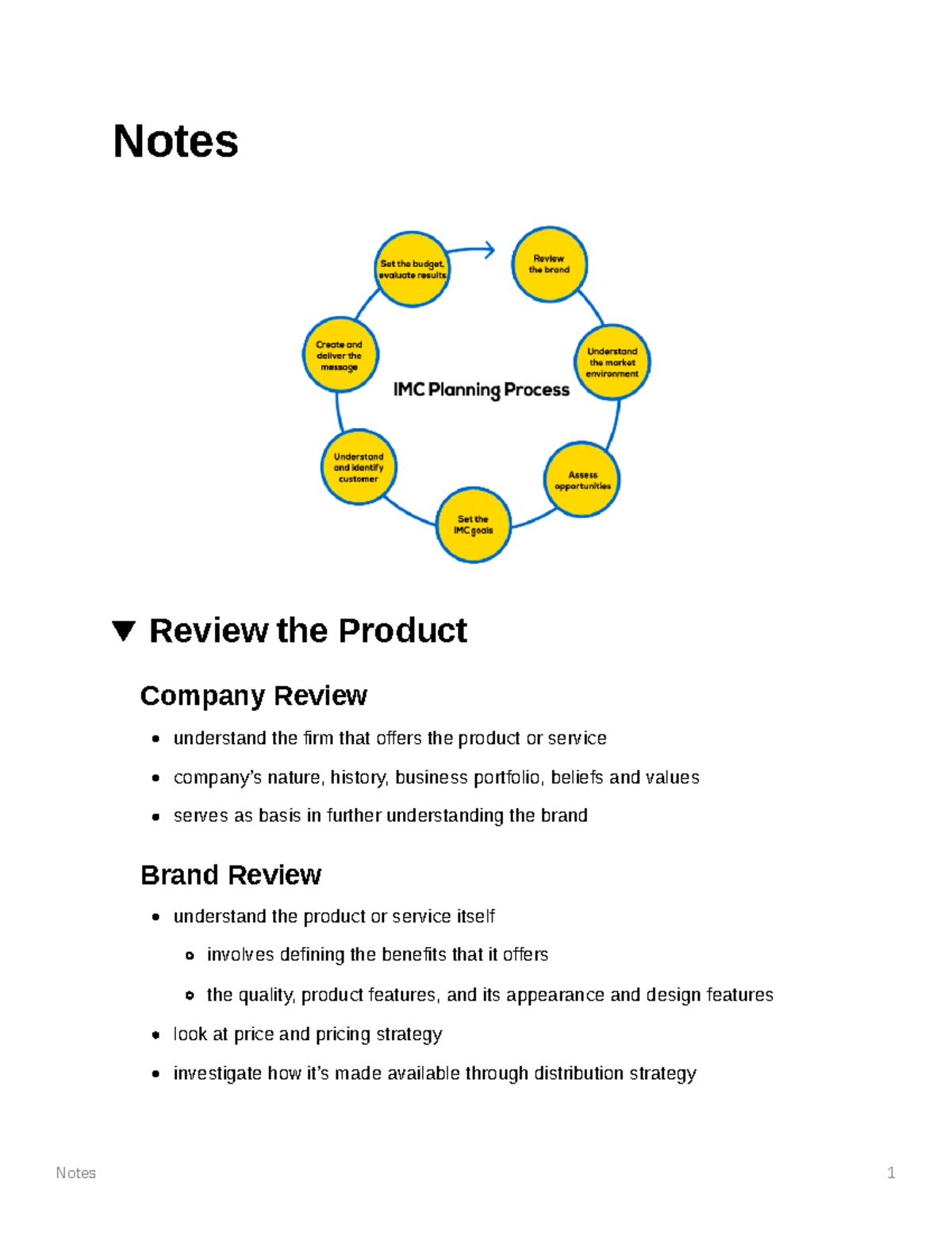 Planning IMC - Module 3 of Marketing Communications - Notes Review the ...