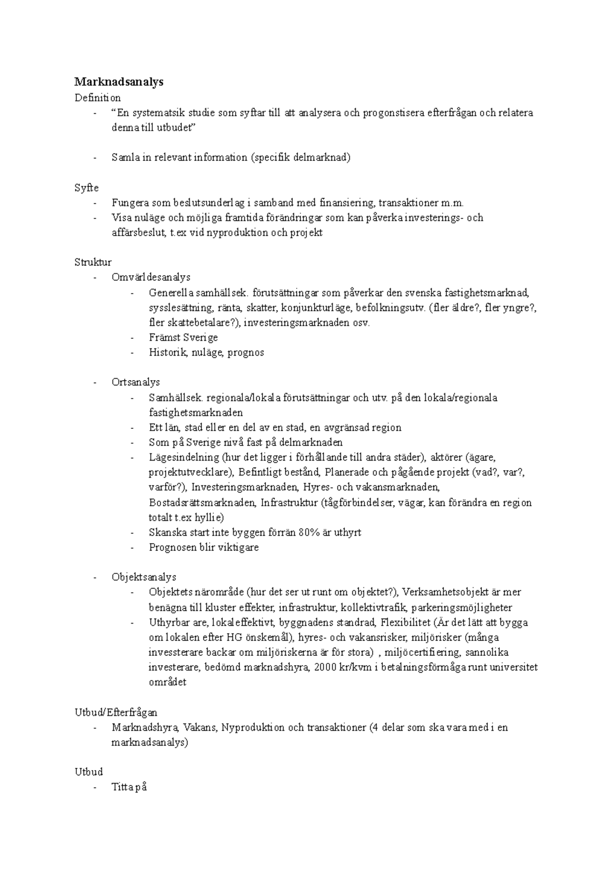 Marknadsanalys - Marknadsanalys Definition - “En systematsik studie som ...