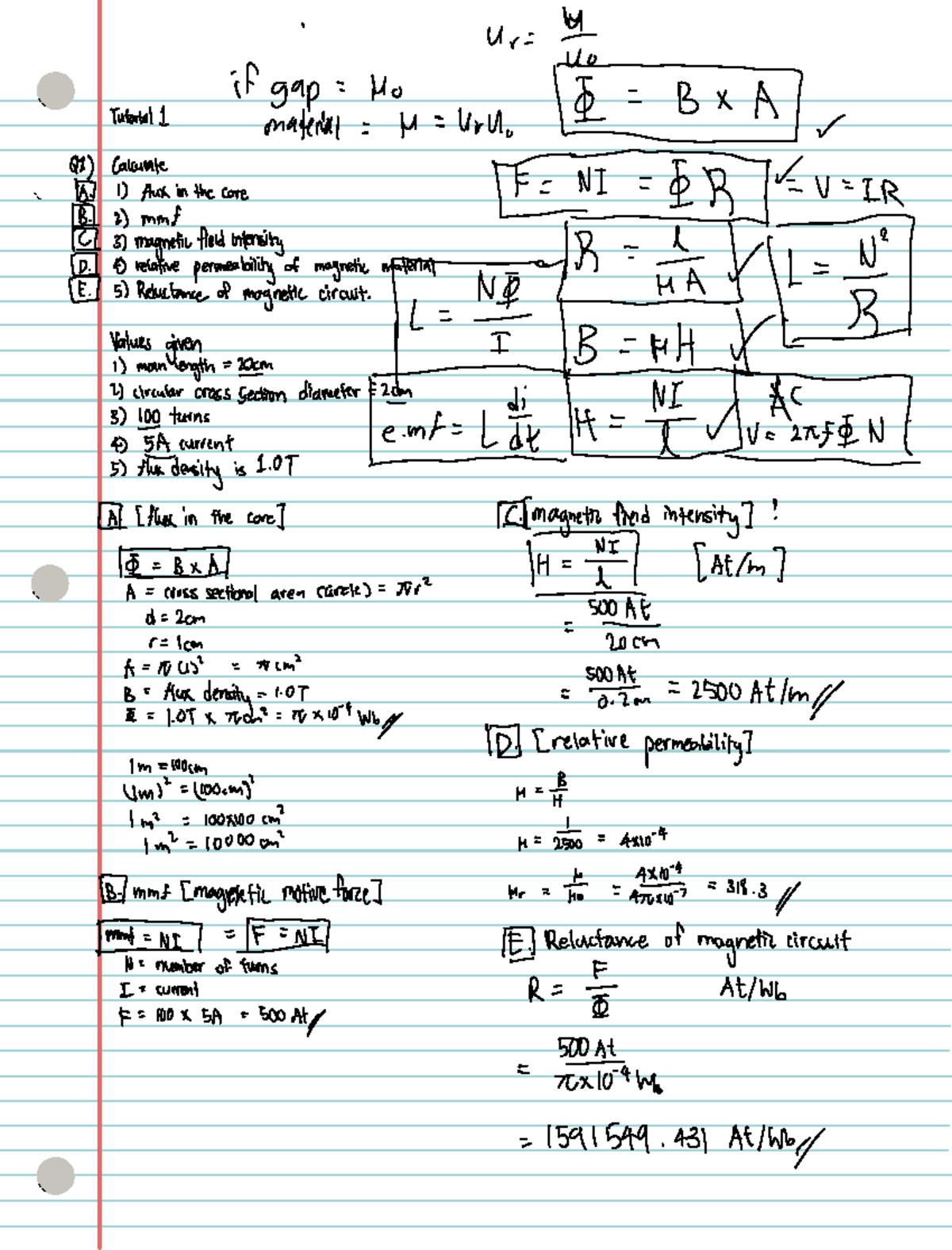 EDM Tutorial 1 Class Notes - Ur Yr if gap Ho I BXAT Tutorial 1 material ...