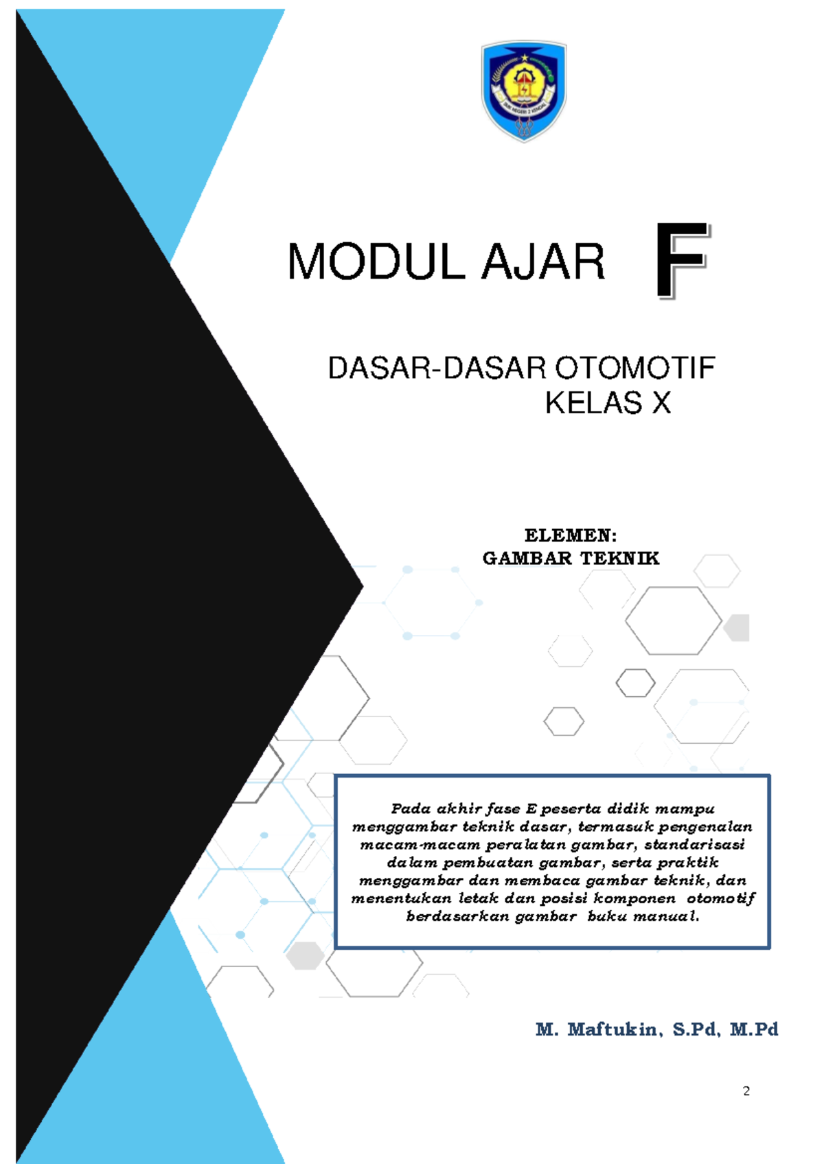 Modul Ajar F Dasar Dasar Otomotif - Pada akhir fase E peserta didik ...