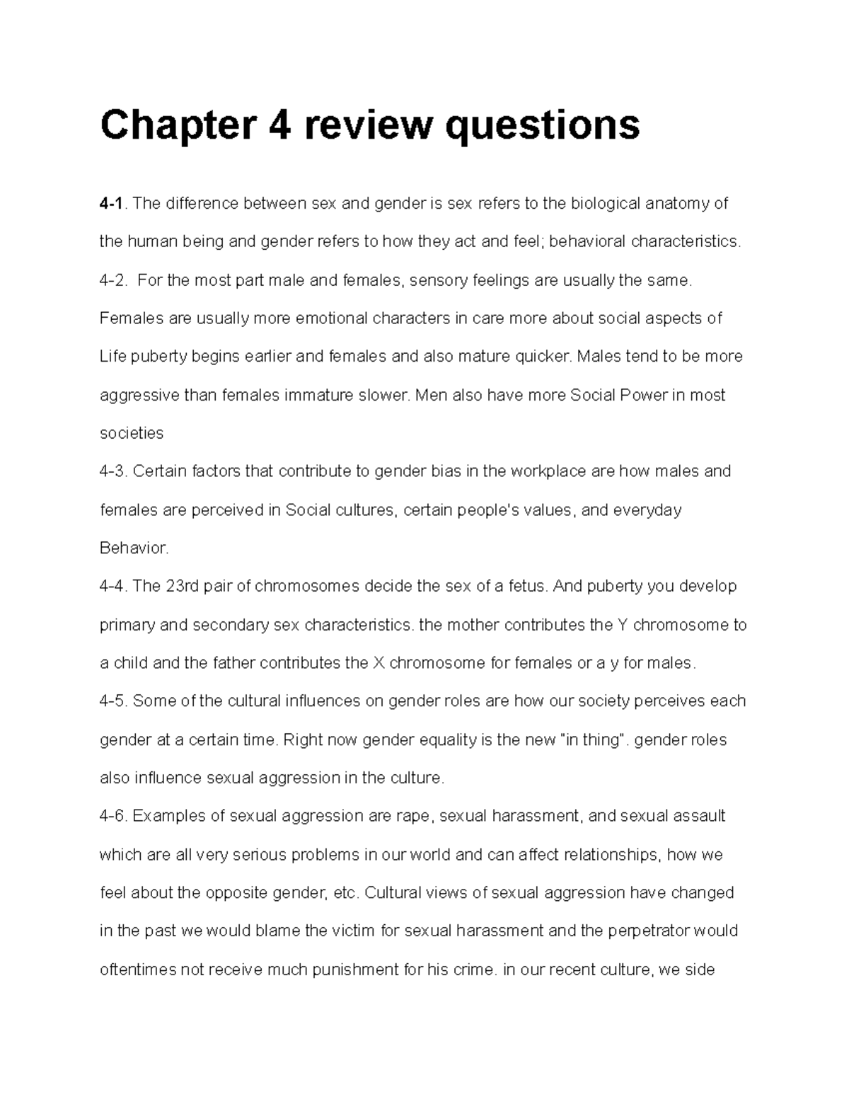 Psychology chapter 4 - Professor Frank George - Chapter 4 review ...