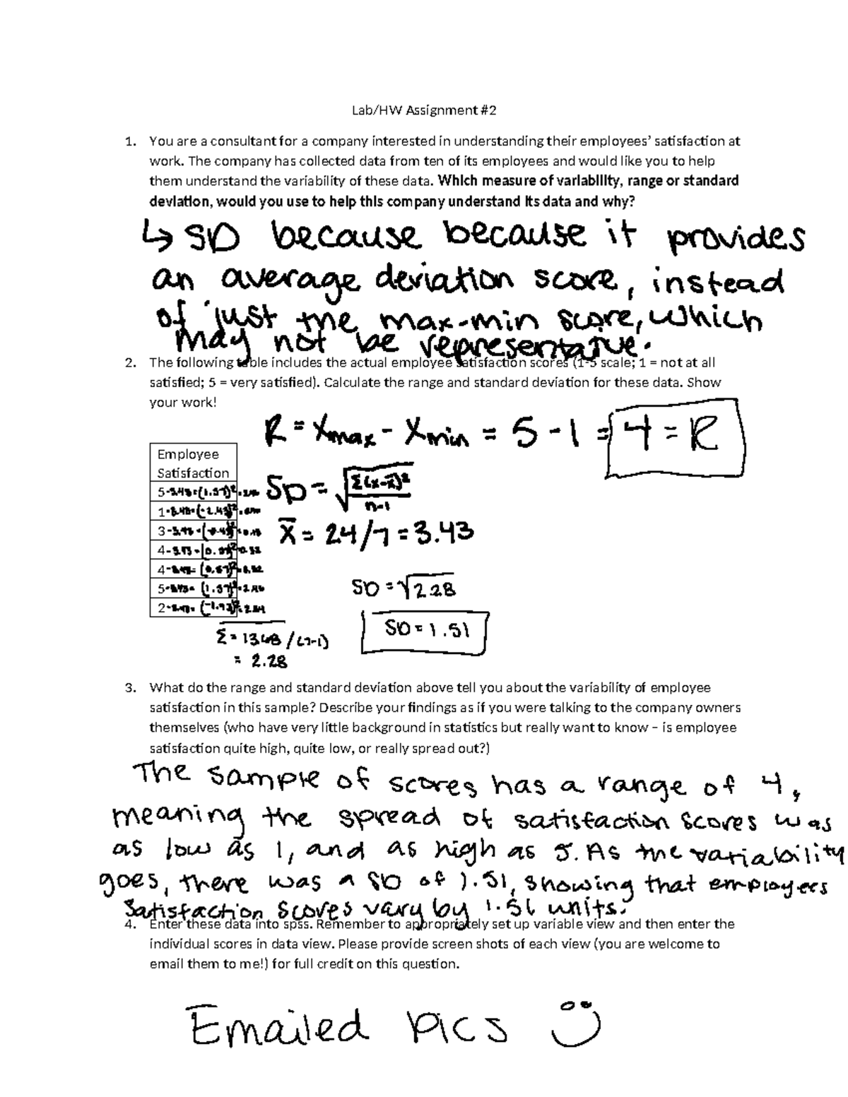 SPSS Lab Assignment - Lab/HW Assignment # You are a consultant for a ...