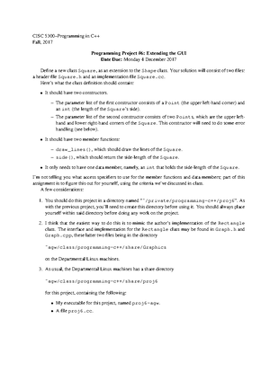 Programming Project #5 Temperature Processing - CISC 5300–Programming ...
