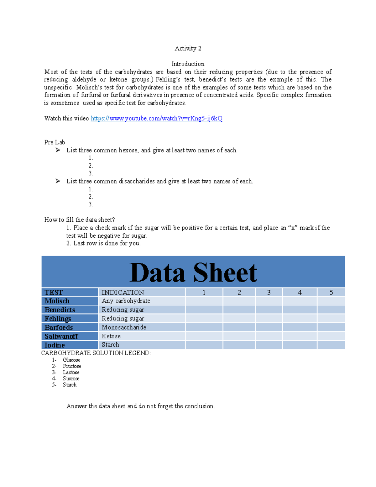 Activity-2 Biochem-Lab - Activity 2 Introduction Most of the tests of ...