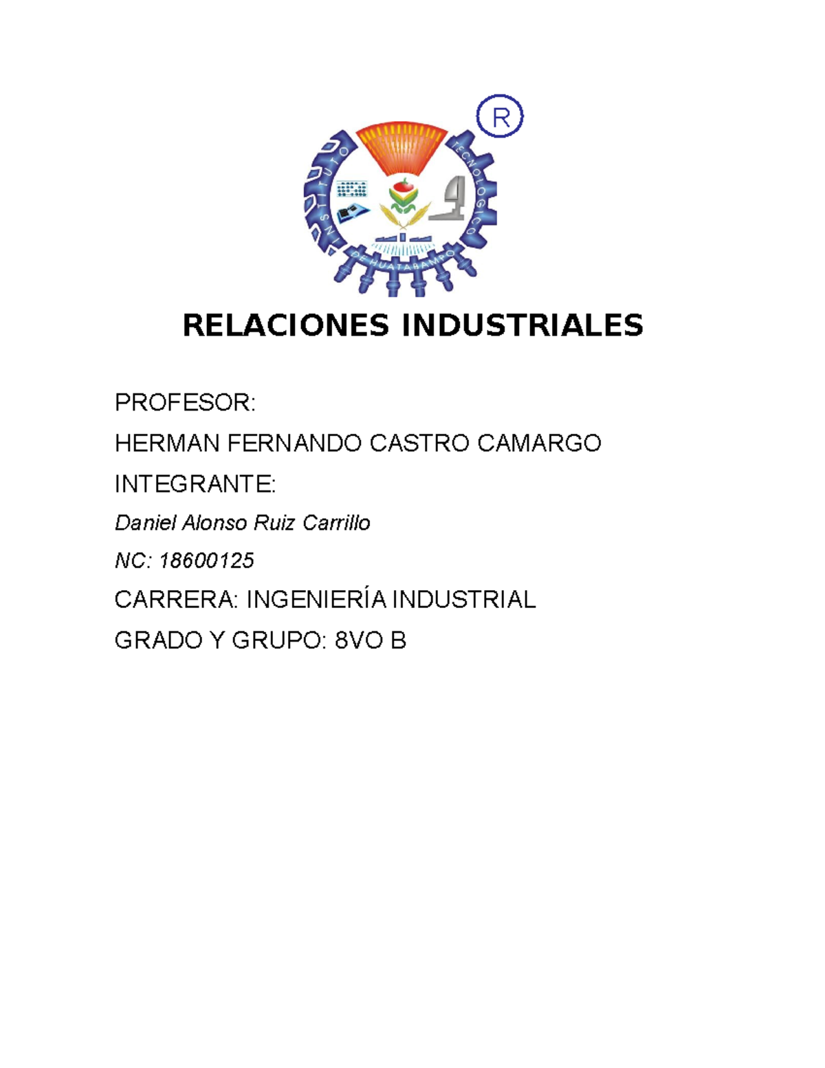 U5 Investigacion Factoreshumanos 18600125 - RELACIONES INDUSTRIALES ...