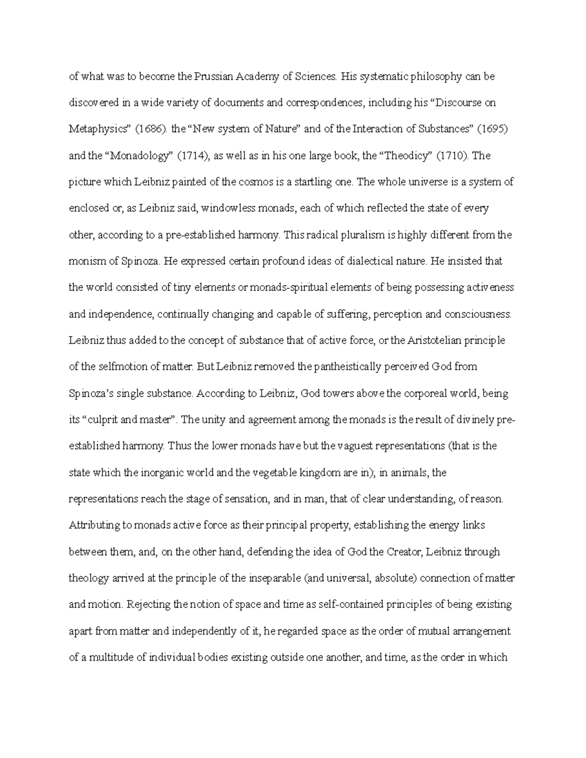 Philosophy 111 - of what was to become the Prussian Academy of Sciences ...