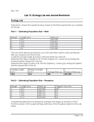 Lab 5 report bsc 108 - BSC 108 Lab 5: Photosynthesis Lab and Journal ...