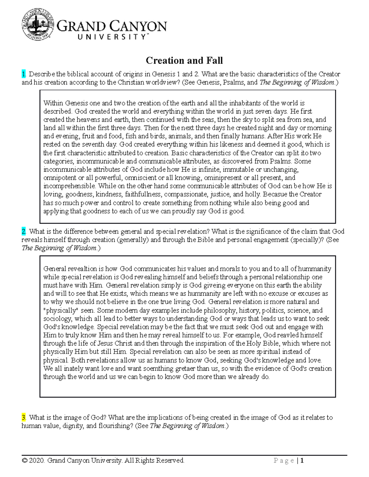 Creation And Fall - Creation and Fall Describe the biblical account of ...