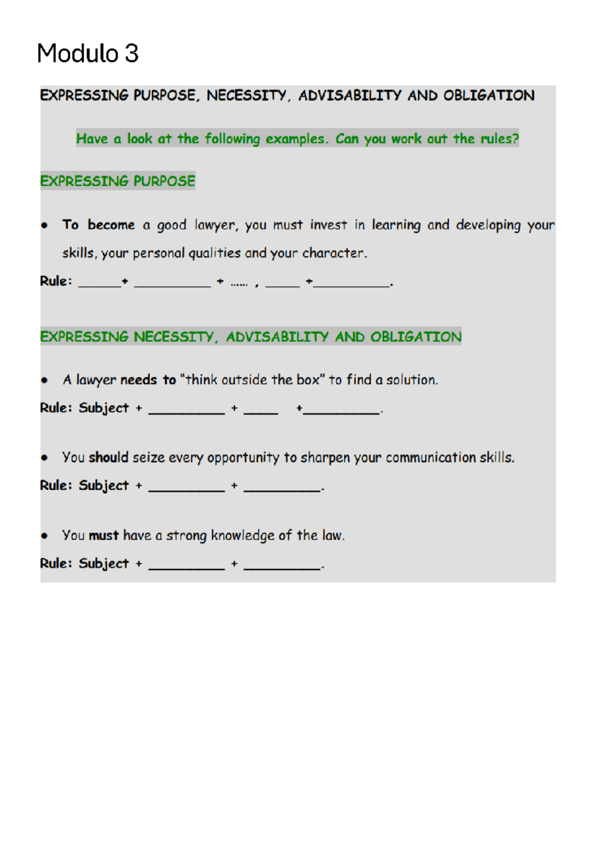 Practicas para ORAL M3-4 - Inglés Ii - Modulo - Studocu