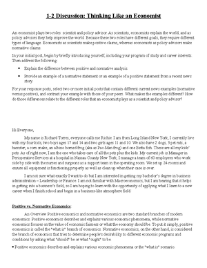 ECO 202 MOD 3 - Mod 3 Assignment - ECO 202 Project Economic Summary ...