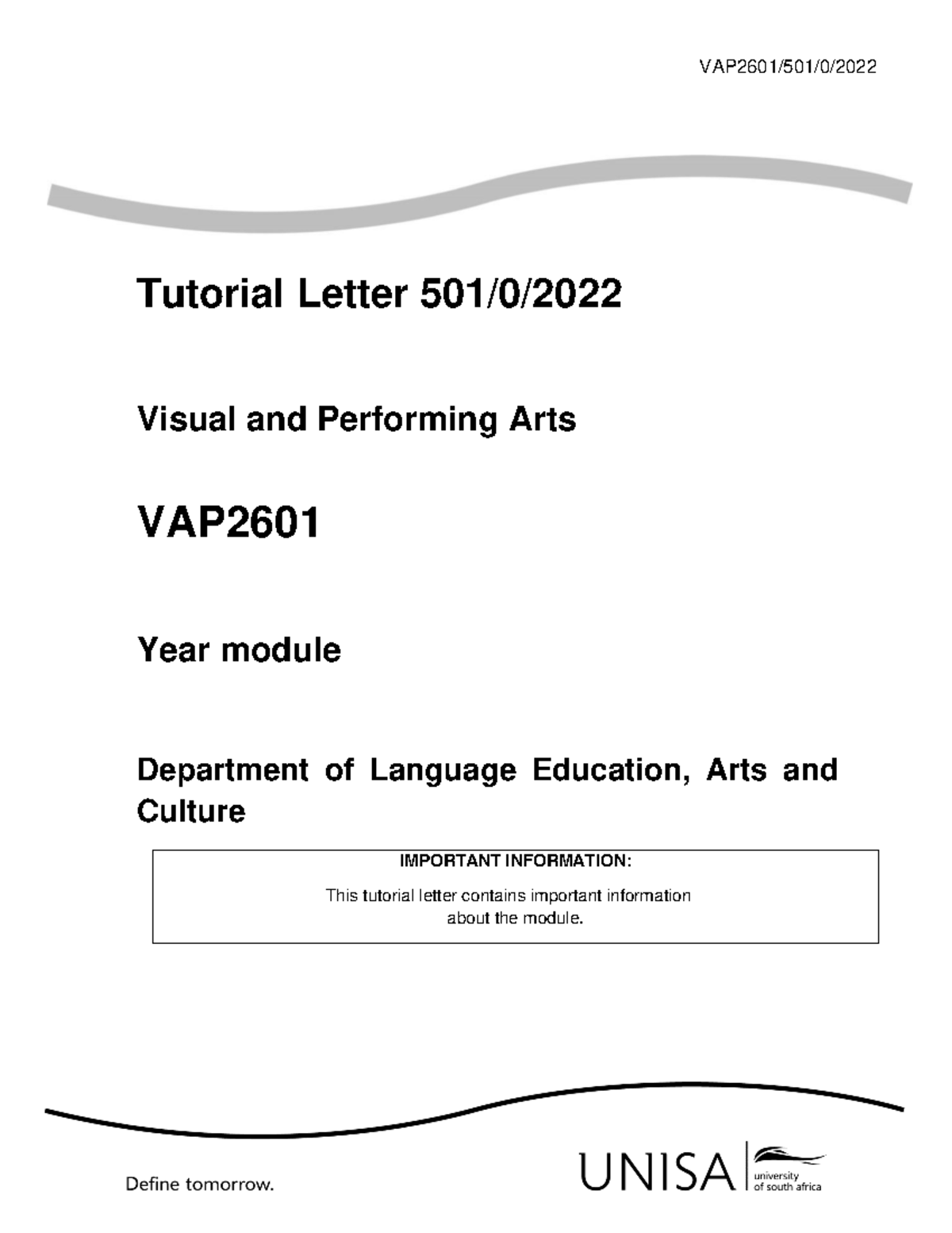 501 2022 0 b - ASSIGNMENT 02 - VAP2601/501/0/ Tutorial Letter 501/0 ...