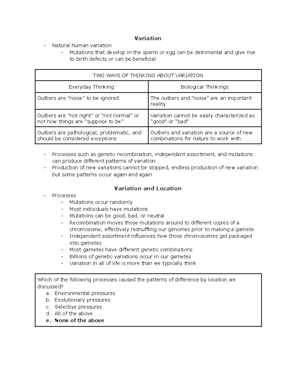 BIO 201 Unit 3 - Unit 3 pre recorded lecture notes and questions ...