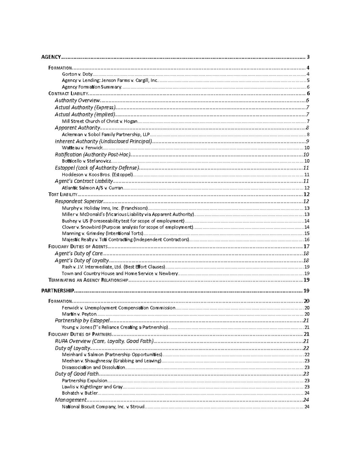 BA Outline gabs - - Studocu