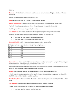 Principles of Economics Notes - Lecture 1 - Principles of Economics ...