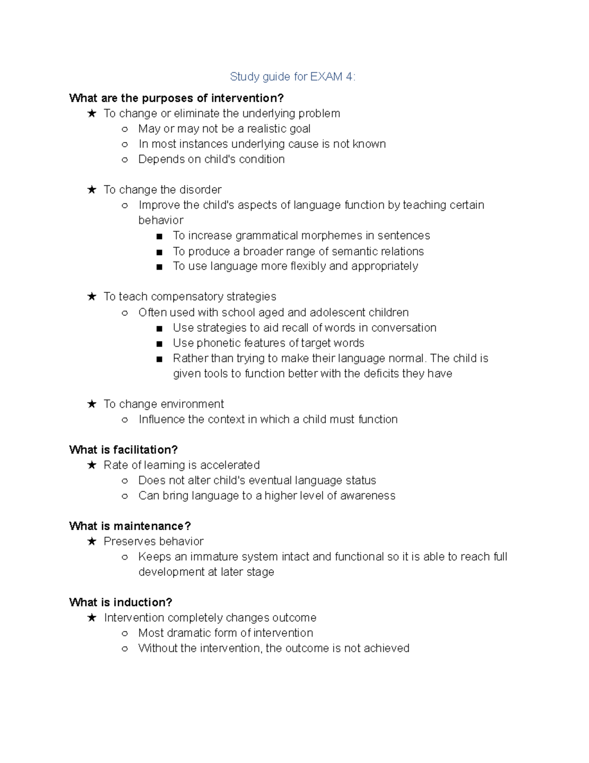 2020-child language disorders-study guide exam4 - Study guide for EXAM ...