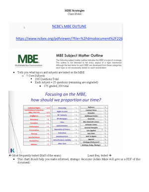 MBE Outline - Homicide - Turns to the mens rea - Can’t be any legal ...