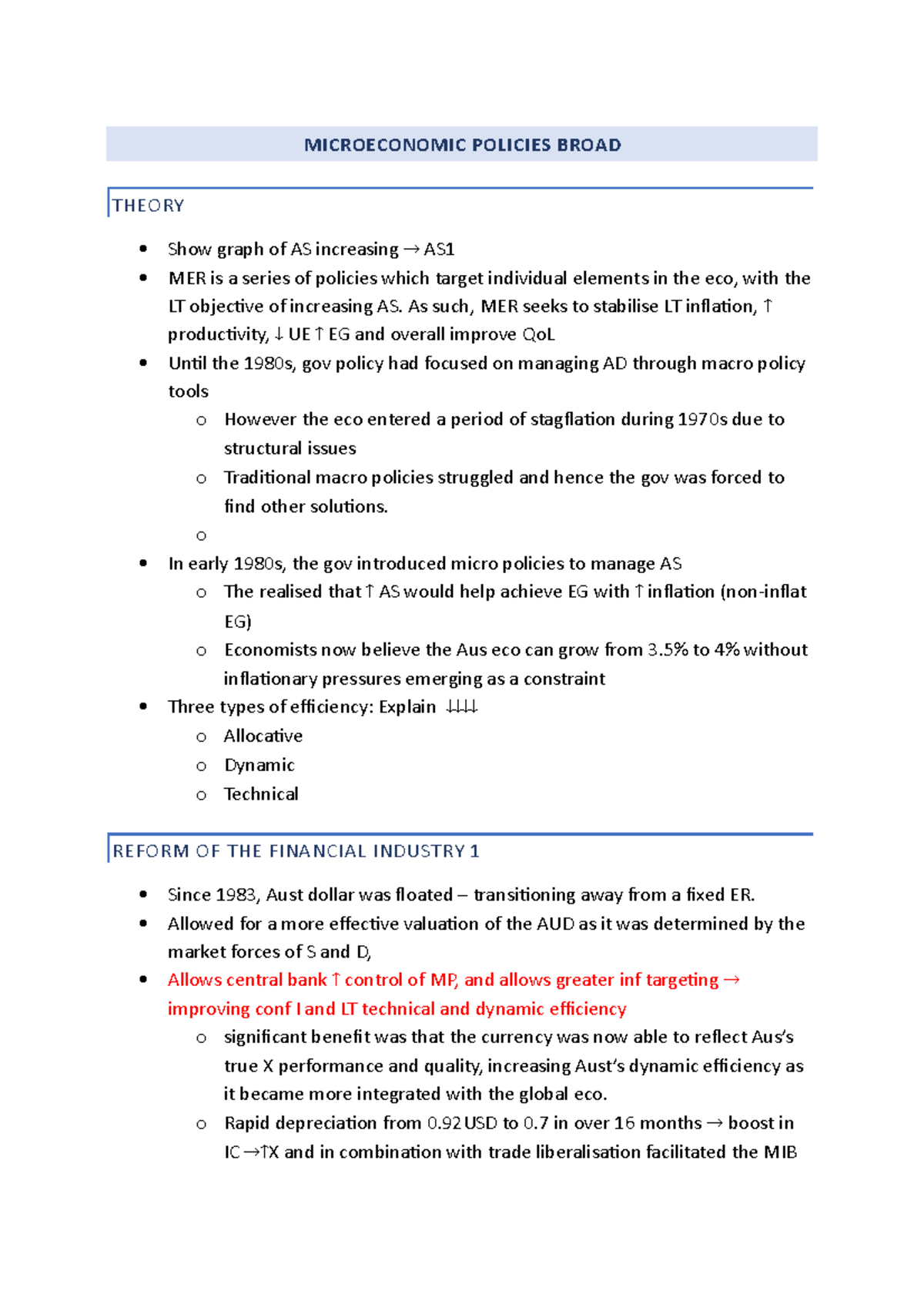 Microeconomic Policies broad - MICROECONOMIC POLICIES BROAD THEORY Show ...