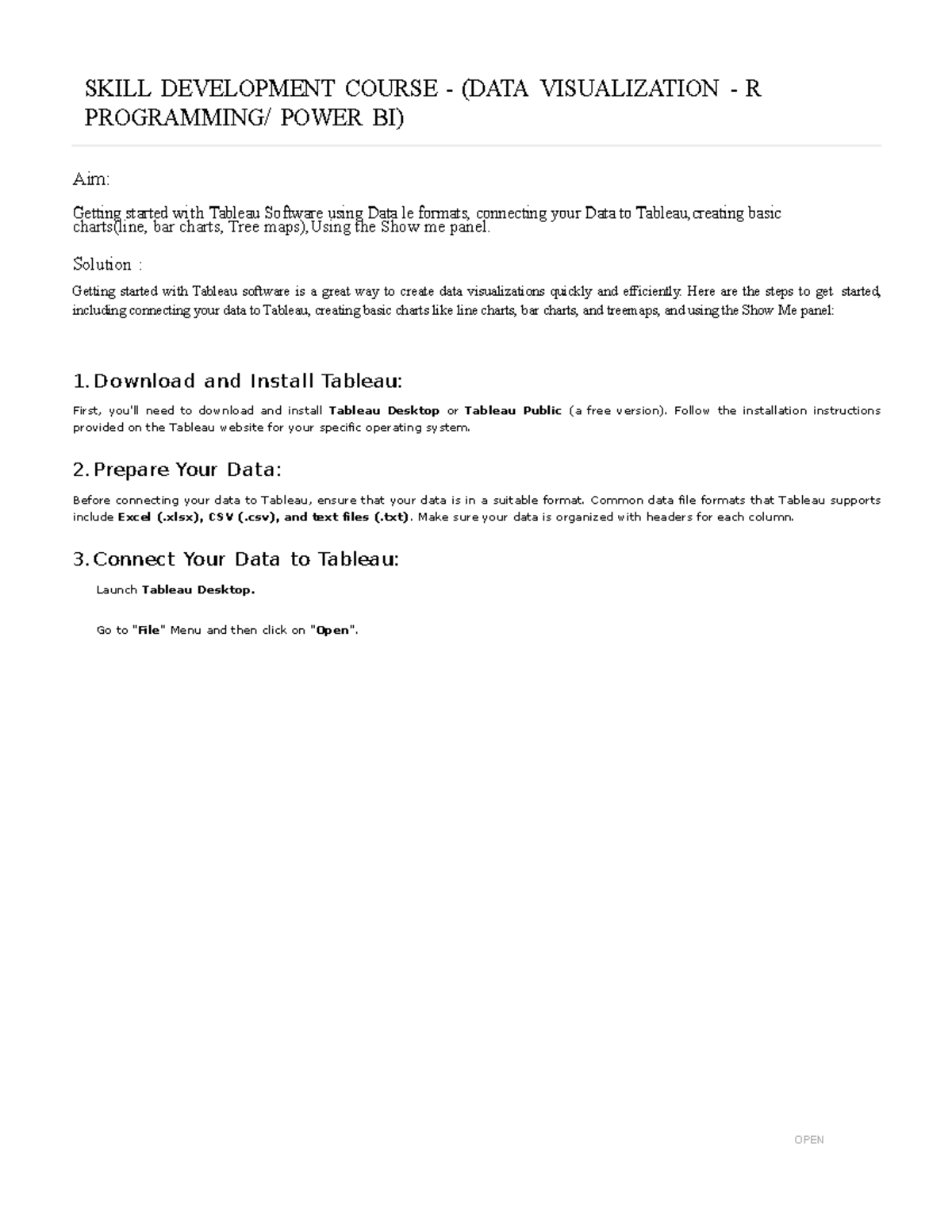 Skill Development Course Program 2 - SKILL DEVELOPMENT COURSE - (DATA VISUALIZATION - R ...