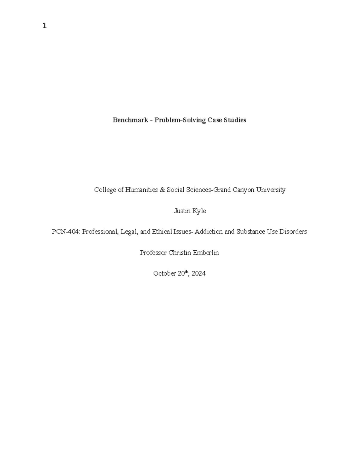 - Problem-Solving Case Studies - Benchmark - Problem-Solving Case ...