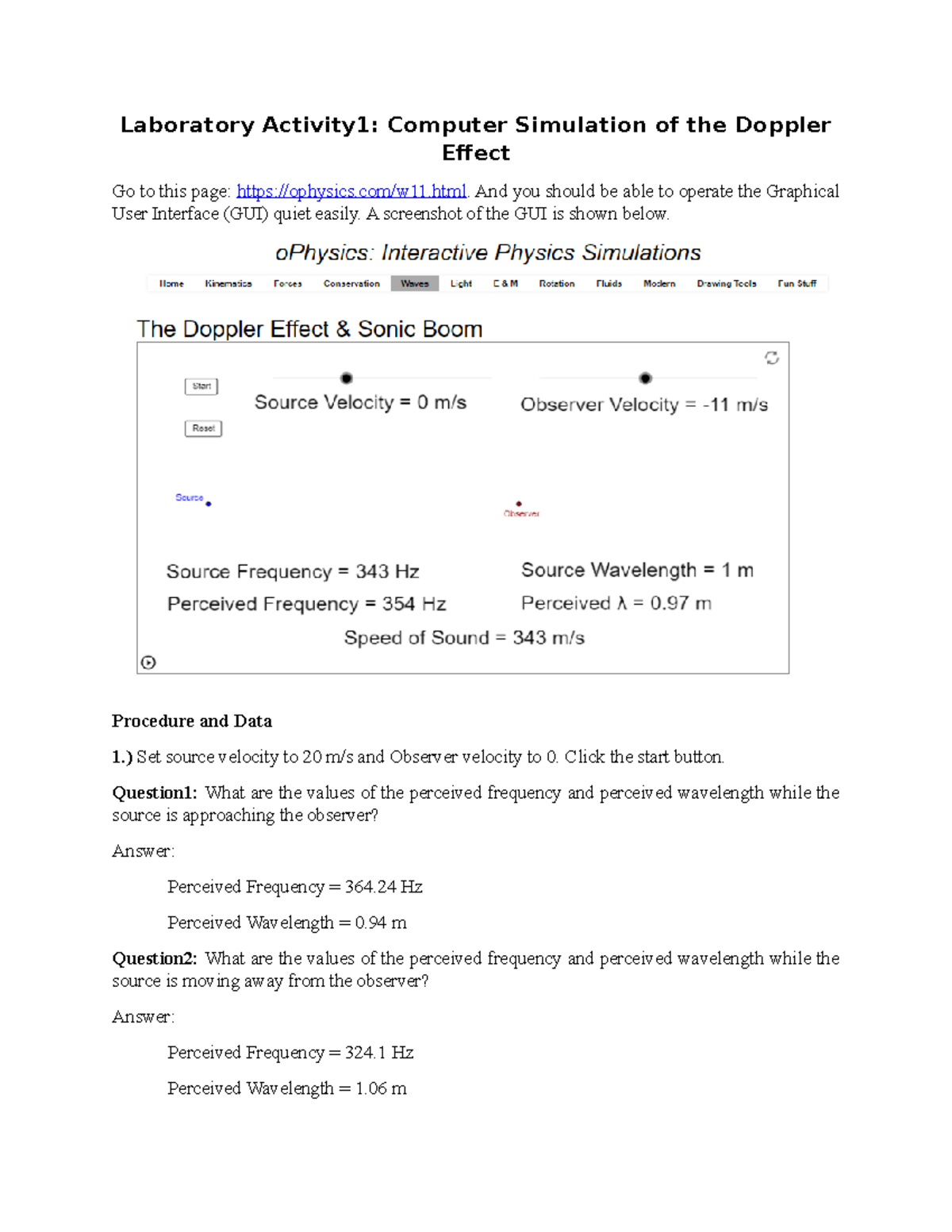 Activity 1 _ 2021 Doppler EffectComputer Simulation - Laboratory ...