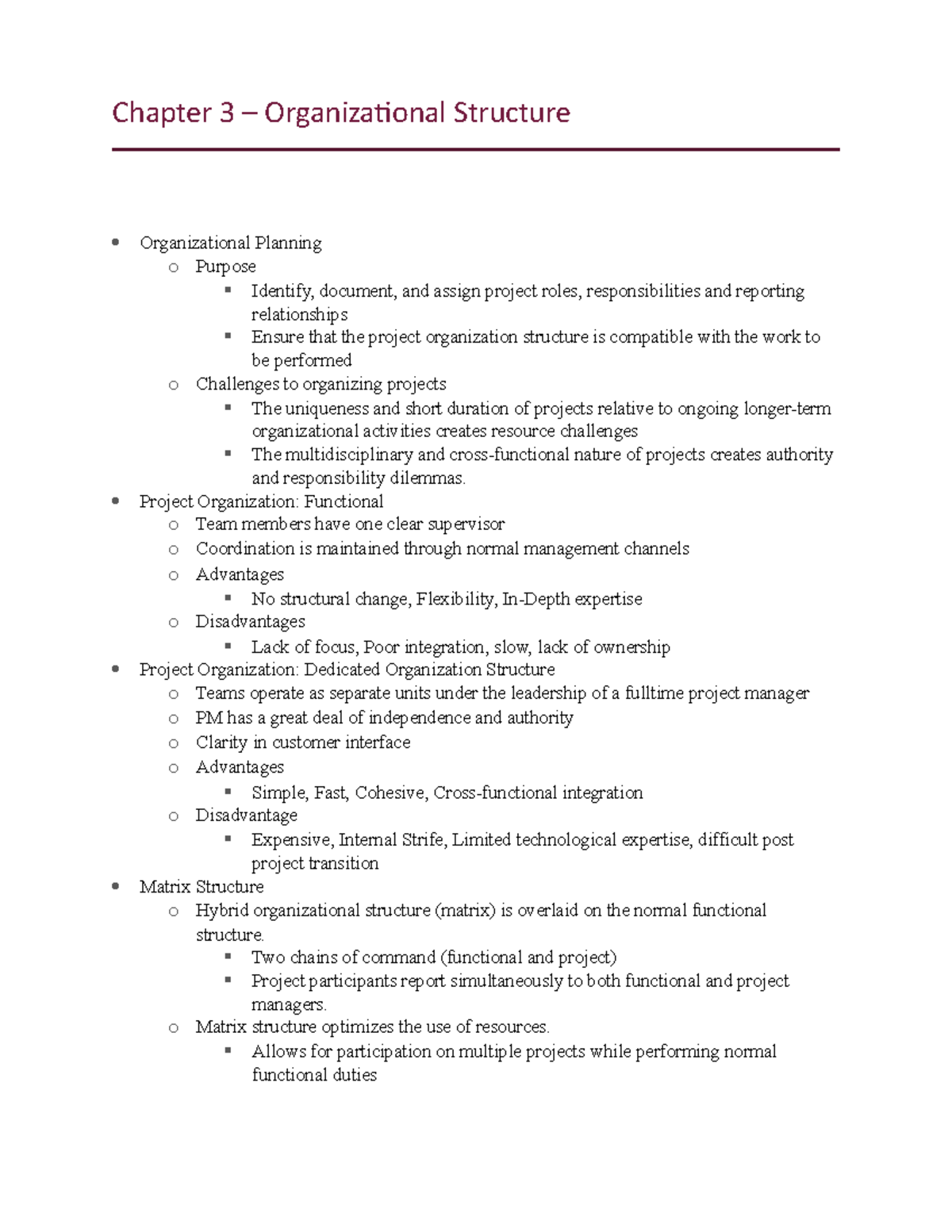 Chapter 3 - Organizational Structure - Chapter 3 – Organizational ...