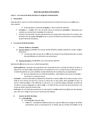 Points DE Droit biens - NCD - POINTS DE DROIT – BIENS ET PRESCRIPTION ...
