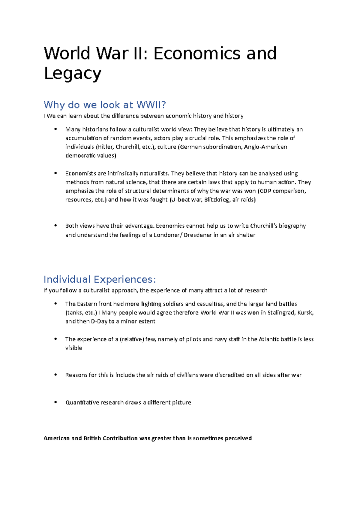 1. World War II (Economics and Legacy) - World War II: Economics and ...