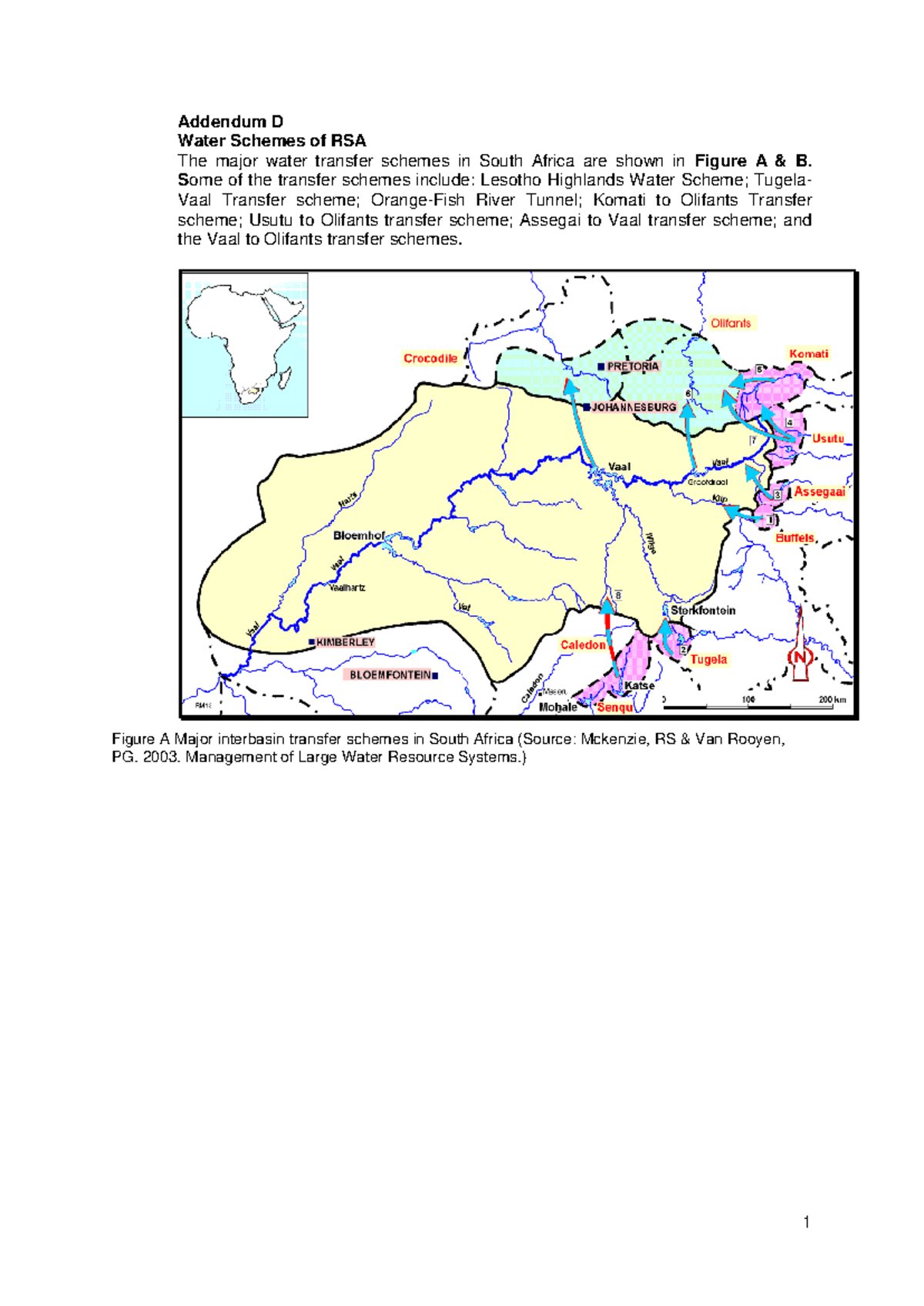 8.3 Addendum D Water schemes of RSA - Addendum D Water Schemes of RSA ...