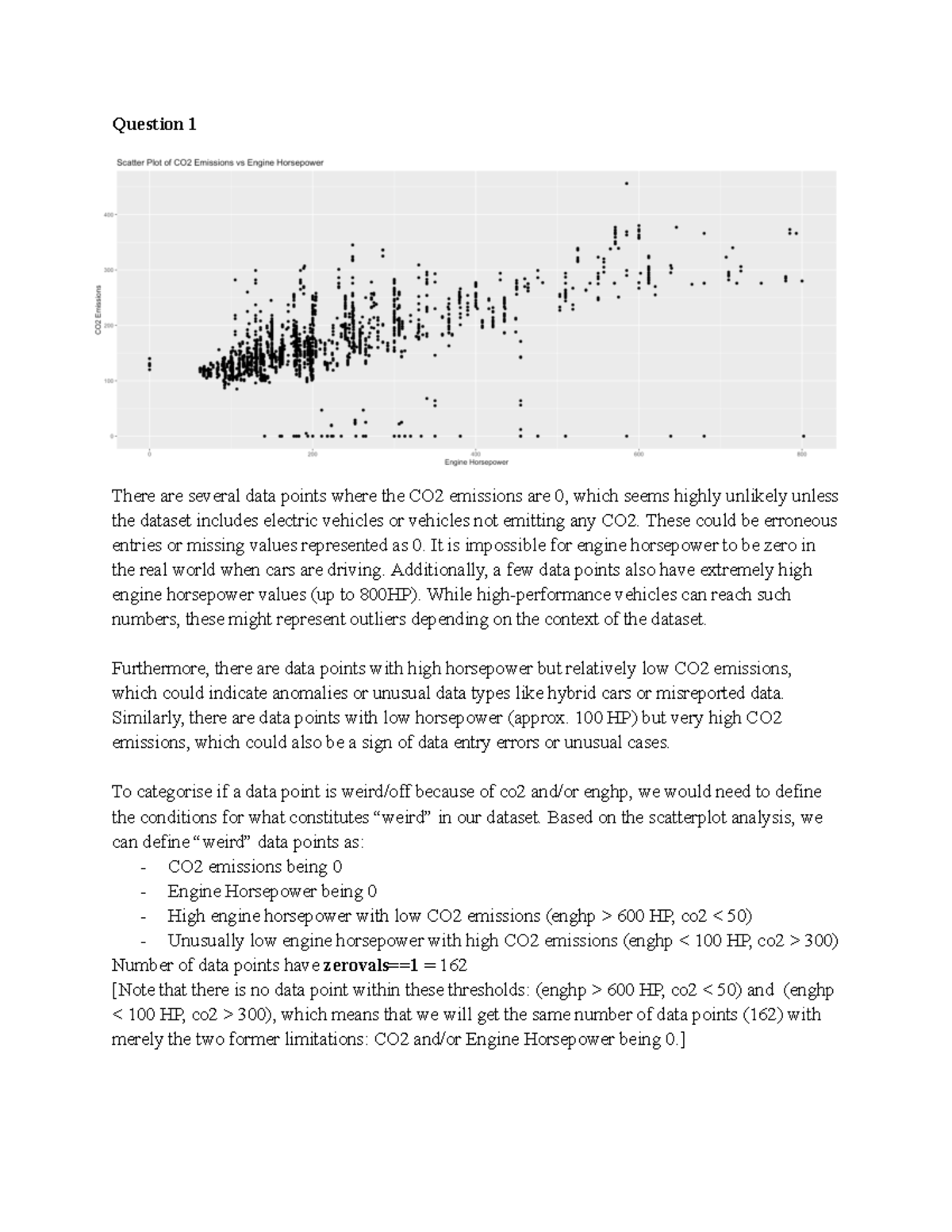 Assignment 3 H1 with Code Example - Question 1 There are several data ...