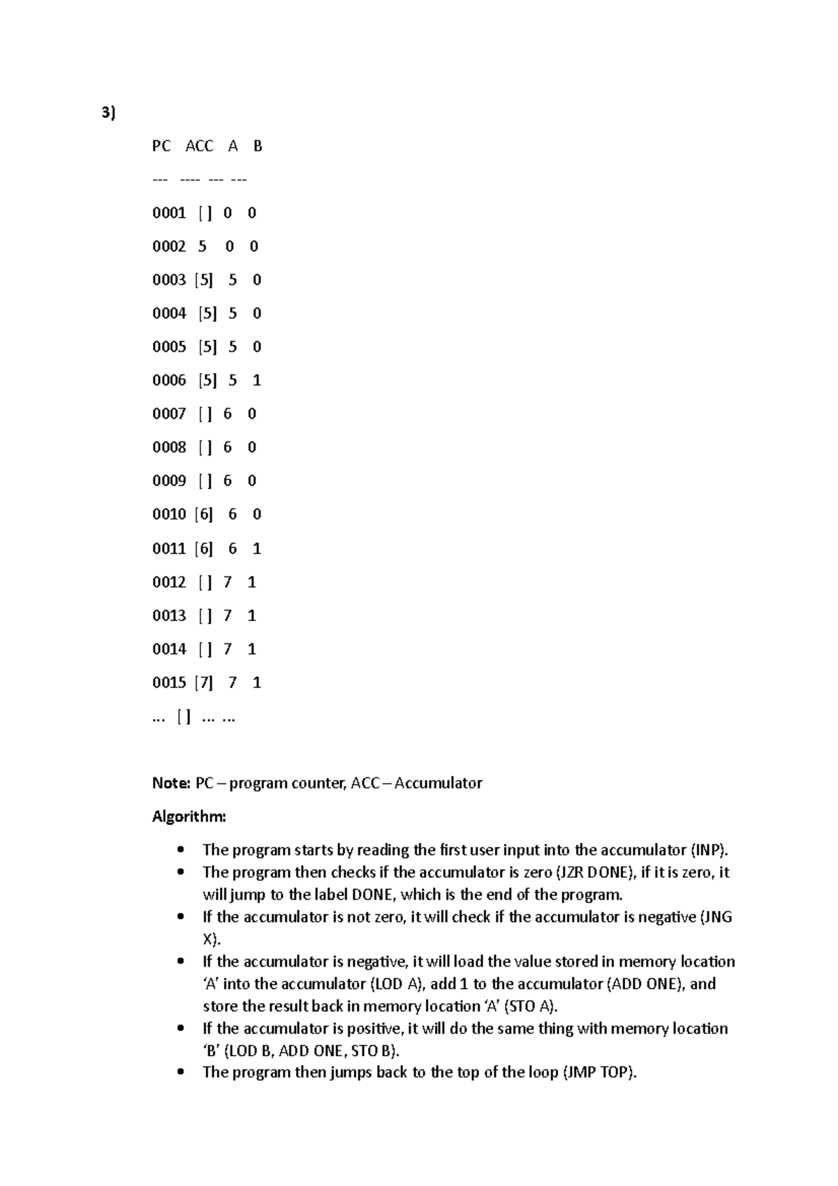 Fl-4feb23 - python - 3) PC ACC A B - 0001 [ ] 0 0 0002 5 0 0 0003 [5] 5 0 0004 [5] 5 0 0005 [5 ...