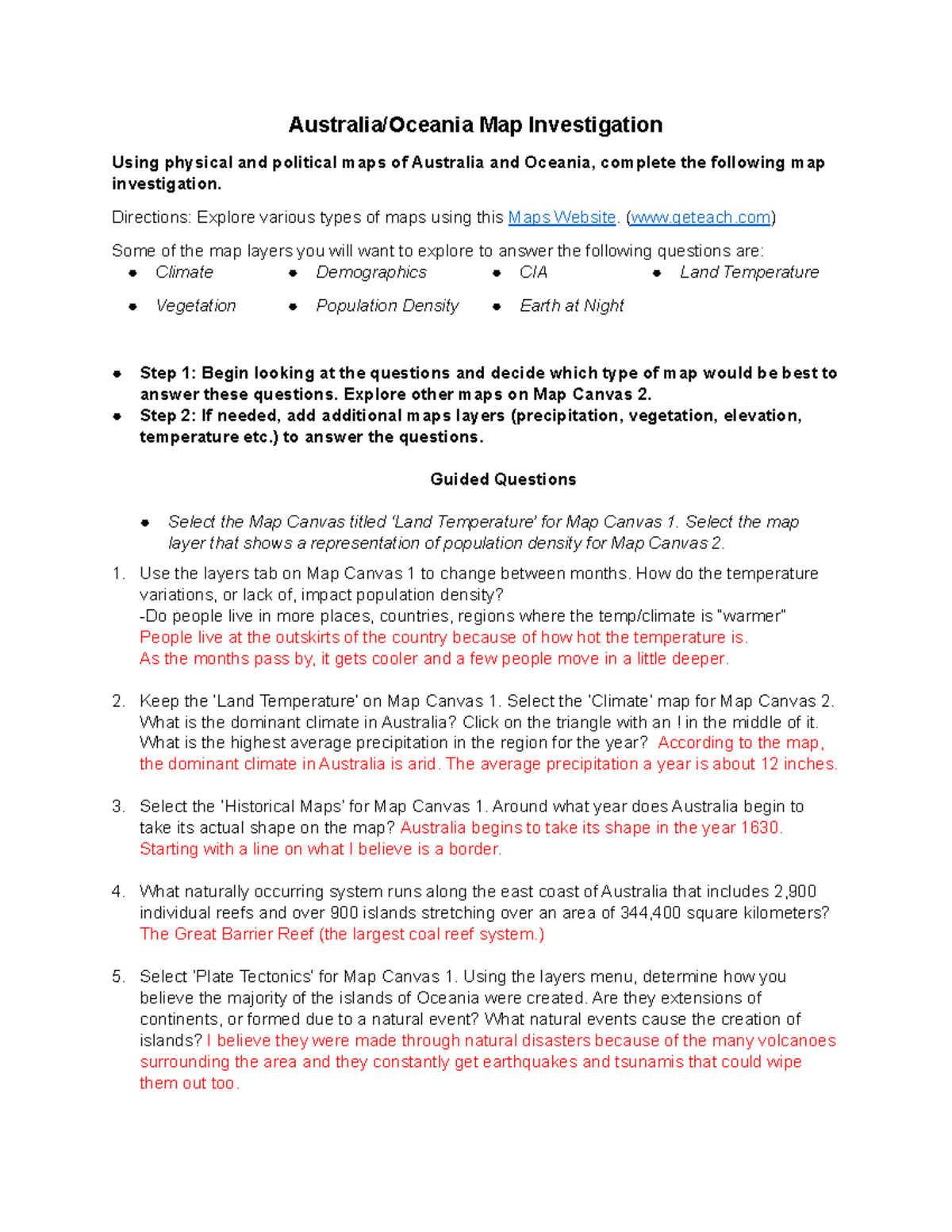 Australia Oceania Asia Map Investigation - Australia/Oceania Map ...