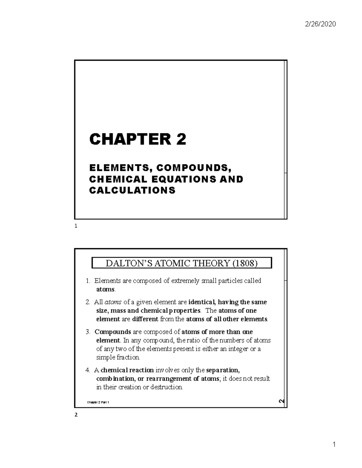 CHEMISTRYY CHAPTER TWO WITH PARTS YEAH - CHAPTER 2 ELEMENTS, COMPOUNDS ...