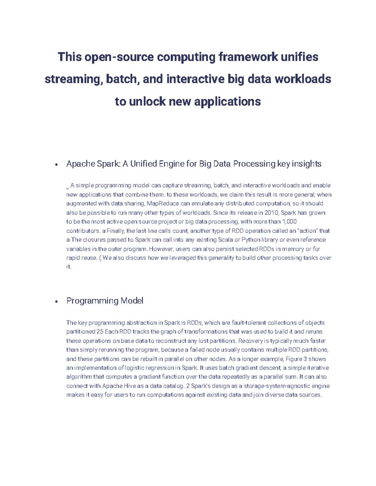 This open-source computing framework unifies streaming, batch, and ...