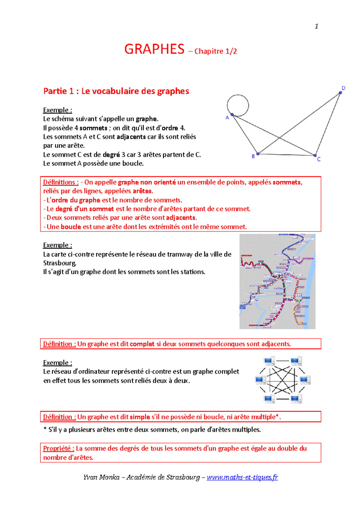 20graphe 1 - GRAPHES - GRAPHES – Chapitre 1/ Partie 1 : Le vocabulaire ...
