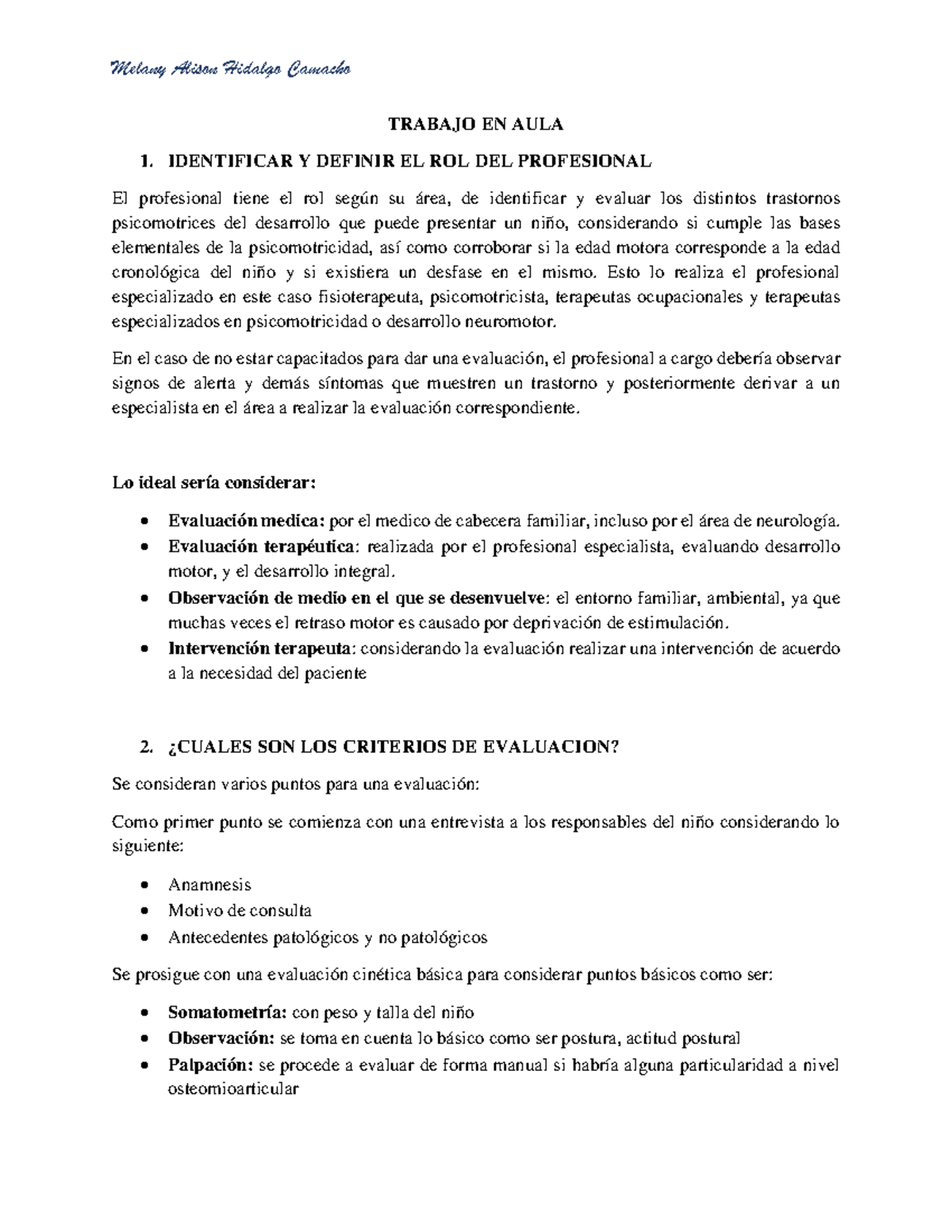 Trabajo EN AULA - tareas de aula - Melany Alison Hidalgo Camacho ...