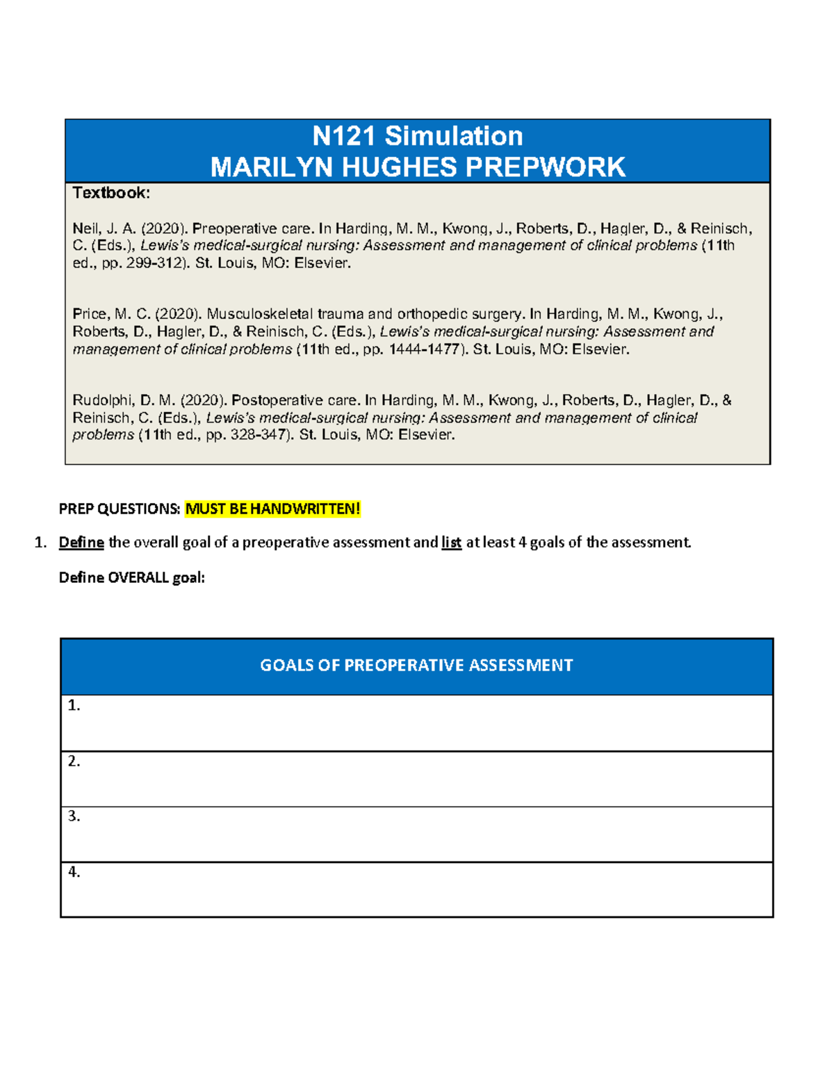 121 Prep Work Marilyn Hughes (1)[96] - PREP QUESTIONS: MUST BE ...