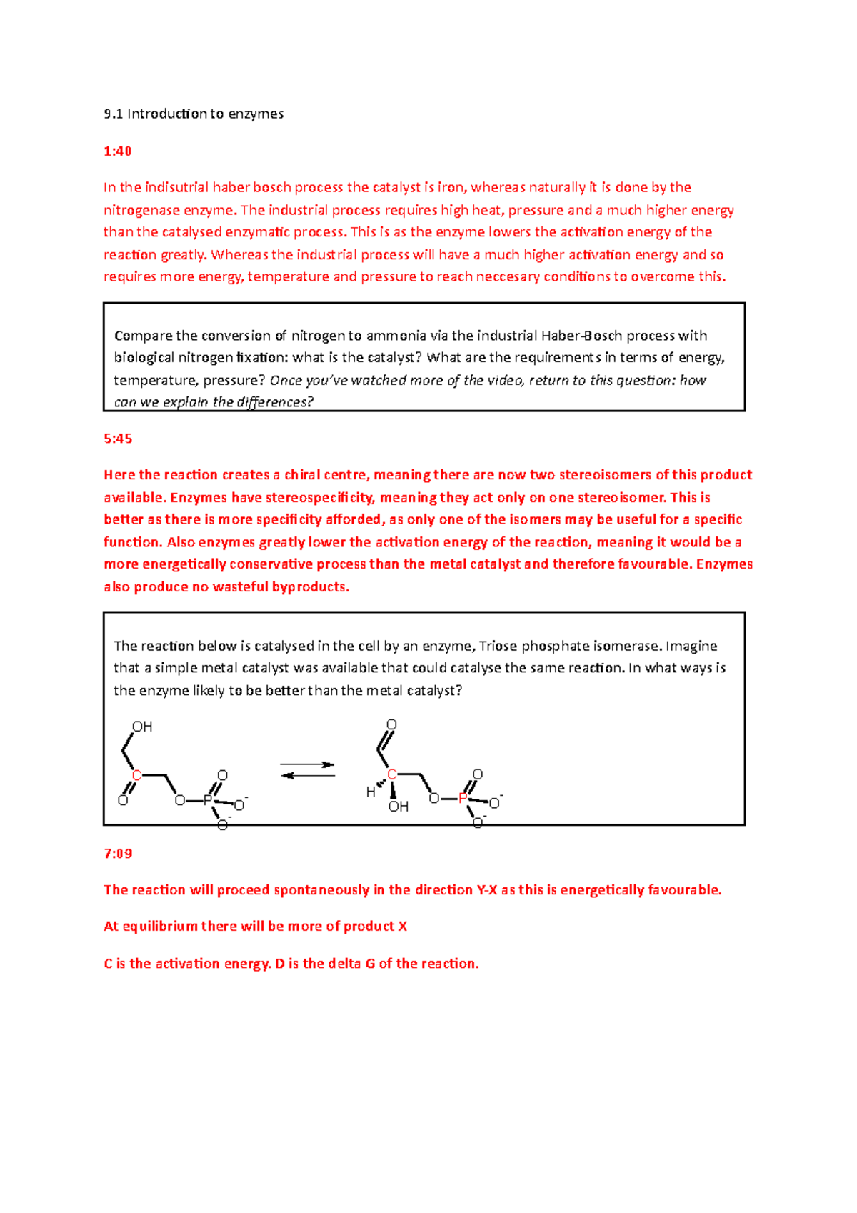 Worksheet 9-1 answers - 9 Introduction to enzymes 1: In the indisutrial ...